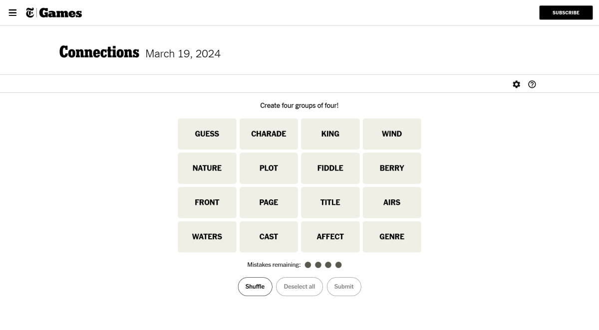 New York Times games: Worth playing for students? – The Paly Voice